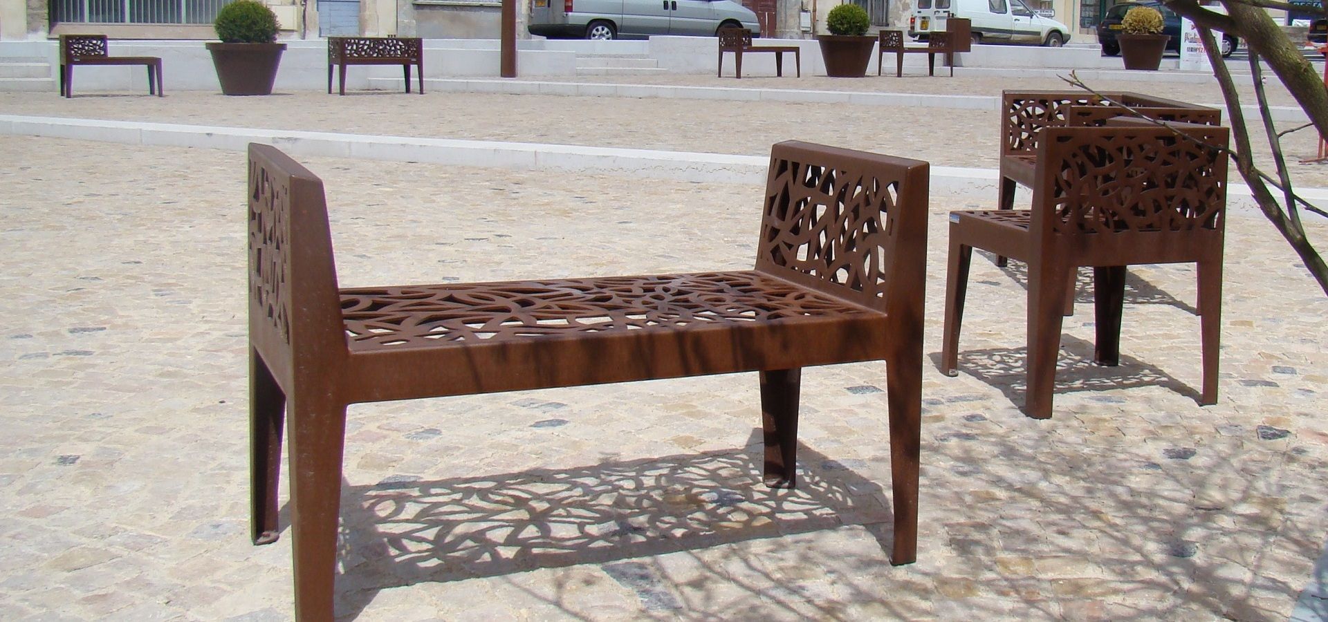 ASSISES ACIER, CORTEN STILE STELLA | Mobilier Urbain METALCO Mobilconcepts